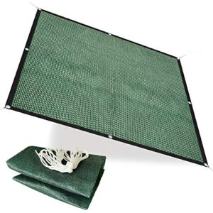 alion home 75% sunblock garden net sun shade plant cover durable shade net screen for garden, greenhouse, flower, trees, fence – green (6′ x 5′)