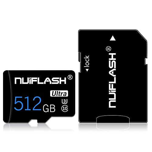 TF Card 512GB Micro SD Card 512GB Memory Card 512GB High Speed with A SD Card Adapter for Android Smart-Phones,Tablets,Camera,Drone,Dash Cam