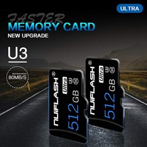 TF Card 512GB Micro SD Card 512GB Memory Card 512GB High Speed with A SD Card Adapter for Android Smart-Phones,Tablets,Camera,Drone,Dash Cam