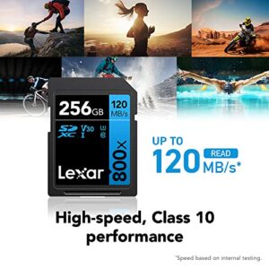 Lexar High-Performance 800x 32GB (2-Pack) SDXC UHS-I Memory Cards, C10, U1, V10, Full-HD & 4K Video, Up to 120MB/s Read, for Point-and-Shoot Cameras, Mid-Range DSLR, HD Camcorder (LSD0800032G-B2NNU)