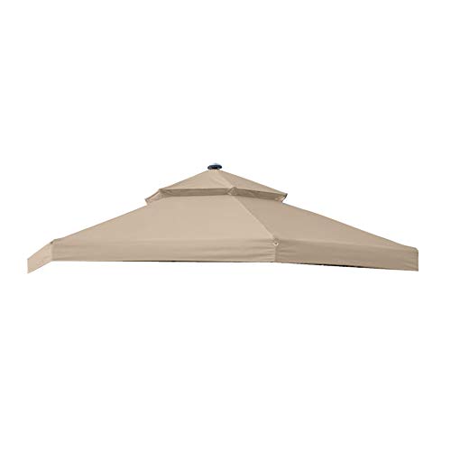 Garden Winds Replacement Canopy for The Hampton Bay Solar Hexagon Gazebo - Standard 350 - Beige