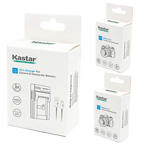 Kastar Battery X2 + Slim USB Charger for Sony NP-BG1 NP-FG1 Battery Sony Cybershot DSC-HX5V, DSC-HX9V, DSC-W30, DSC-W35, DSC-W50, DSC-W55, DSC-W70, DSC-W80, DSC-W290, DSC-H10, H20, H50, H55, H70, H90