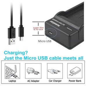 Kastar Battery X2 + Slim USB Charger for Sony NP-BG1 NP-FG1 Battery Sony Cybershot DSC-HX5V, DSC-HX9V, DSC-W30, DSC-W35, DSC-W50, DSC-W55, DSC-W70, DSC-W80, DSC-W290, DSC-H10, H20, H50, H55, H70, H90