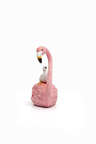 Pink Flamingo and Egret Garden Statues Sculptures, Mini Pink Flamingo Lawn Ornaments Tabletop Statue Resin Birds Yard Art Outdoor Statue, for Home, Bookshelf Patio