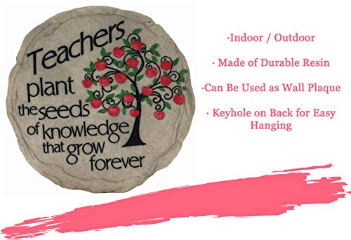 Spoontiques - Garden Décor - Teacher Stepping Stone - Decorative Stone for Garden