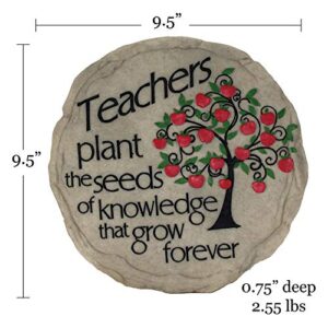 Spoontiques - Garden Décor - Teacher Stepping Stone - Decorative Stone for Garden