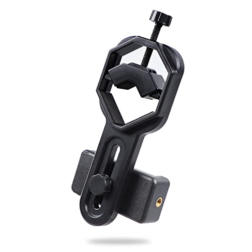 VANKEY Cellphone Telescope Adapter Mount, Universal Phone Scope Mount, Work with for Spotting Scope, Telescope, Microscope, Monocular, Binocular, for iPhone, Samsung, HTC, LG and More