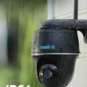 REOLINK 2K Security Camera Outdoor, Pan Tilt Battery Powered with 2.4/5GHz Dual-Band WiFi, 4MP Night Vision, Smart Detection, PIR Sensor, 2-Way Talk, Time Lapse, No Hub Needed, Argus PT (Black)