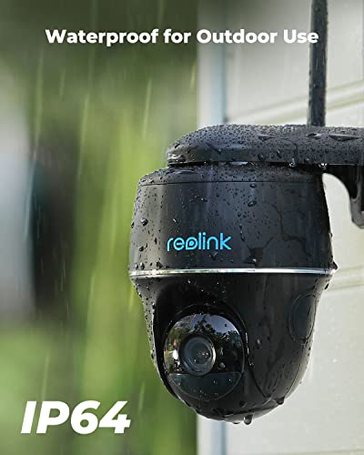 REOLINK 2K Security Camera Outdoor, Pan Tilt Battery Powered with 2.4/5GHz Dual-Band WiFi, 4MP Night Vision, Smart Detection, PIR Sensor, 2-Way Talk, Time Lapse, No Hub Needed, Argus PT (Black)