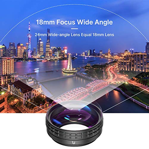 ULANZI Creative ZV-1 Wide Angle/Macro Additional Lens 52mm Diameter Compatible with Sony ZV-1 Camera, 2 in 1 Extra Lens Attachment with Strong Adhesive-Back Adapter Ring Mount, WL-1