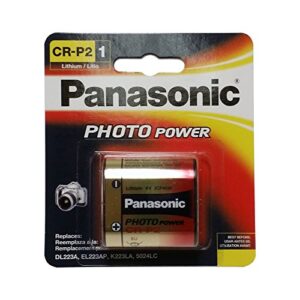 panasonic cr-p2pa/1b photo power cr-p2 lithium battery, 1 pack (gold)