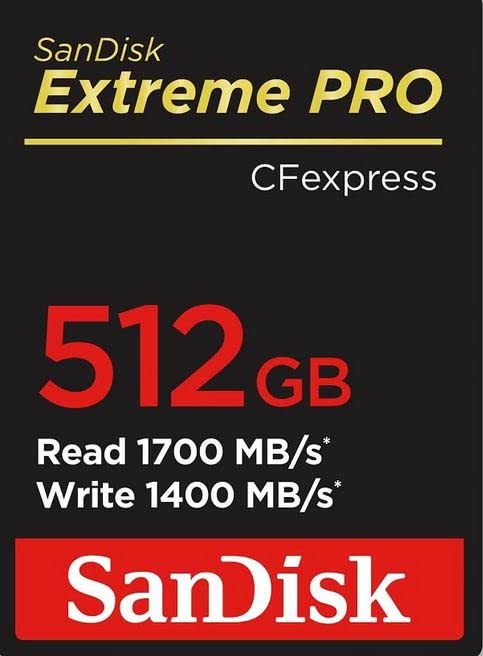 SanDisk 512GB Extreme PRO CFexpress Card Type B - SDCFE-512G-GN4NN