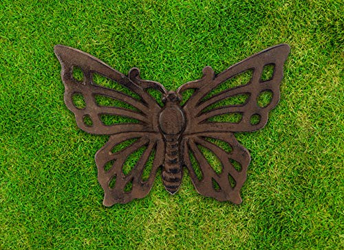 Sunset Vista Designs Garden Cast Iron Stepping Stone - Butterfly