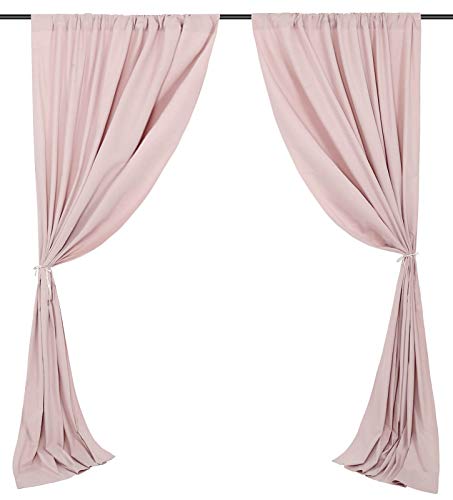 Pink Backdrop Curtains 2 Panels 5ft x 10ft Backdrops Curtains for Parties Mother`s Day Valentines 10ft x 10ft