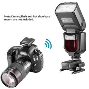 Neewer 16 Channels Wireless Radio Flash Speedlite Studio Trigger Set with Standard Hot Shoe, Including Transmitter and Receiver, Fit for Canon Nikon Pentax Olympus Panasonic DSLR Cameras (CT-16)