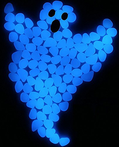 chic style 4.8Lbs 1000Pcs Glow in The Dark Stones Pebbles Blue