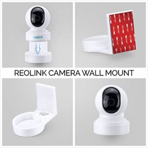 BRAINWAVZ Wall Mount for Reolink E1 Zoom Security Camera - Easy to Install Adhesive, No Tools Needed, No Mess, No Drilling, Strong Adhesive Holder, White