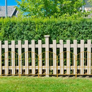 Decorative Garden Fence Panel Border 10 Pack,Garden Fencing for Yard Outdoor, No Dig Fence for Dogs Metal Small Garden Fence Animal Barrier (10ft)