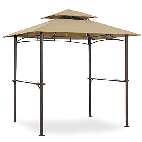 Garden Winds Replacement Canopy for Mainstays Grill Shelter Gazebo - Standard 350 - Beige