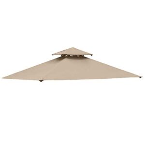 Garden Winds Replacement Canopy for Mainstays Grill Shelter Gazebo - Standard 350 - Beige