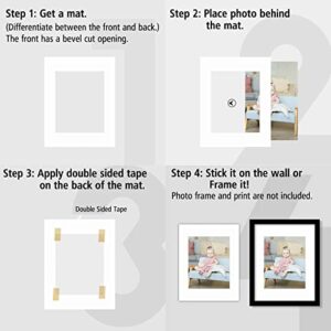 Golden State Art, Pack of 10 11x14 White Picture Mats with White Core Bevel Cut for 8x10 Pictures