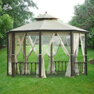 garden winds go octagon gazebo replacement canopy top cover – riplock 350