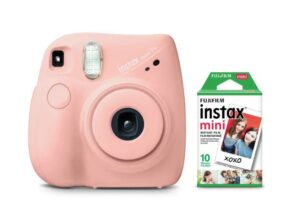 fujifilm instax mini 7+ pink bundle (10 film pack)