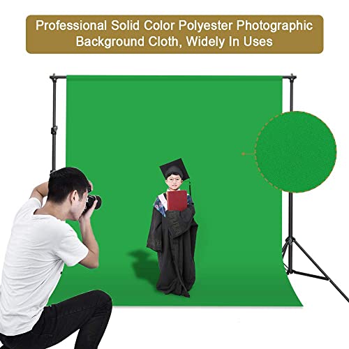 UTEBIT Green Backdrop 5 x 6.5 ft Photography Background Green Cloth Collapsible Chromakey Back Drop for Video Studio Photo Shooting Portrait (Backdrop Only)