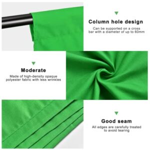 UTEBIT Green Backdrop 5 x 6.5 ft Photography Background Green Cloth Collapsible Chromakey Back Drop for Video Studio Photo Shooting Portrait (Backdrop Only)