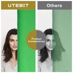 UTEBIT Green Backdrop 5 x 6.5 ft Photography Background Green Cloth Collapsible Chromakey Back Drop for Video Studio Photo Shooting Portrait (Backdrop Only)