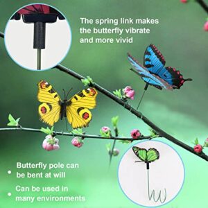 Augshy 75 Pcs Butterfly Decoration Stakes Waterproof Garden Butterfly Wing Width 3.5in Ornaments for Indoor/Outdoor Christmas Yard Decor