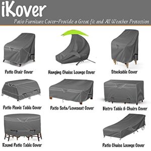 Patio Chair Covers 2 Pack-35 W x 37" D x 32" H,Lounge Deep Seat Cover,Heavy Duty and Waterproof Outdoor Lawn Patio Furniture Covers,Provide a Great Fit and All Weather Protection,Grey