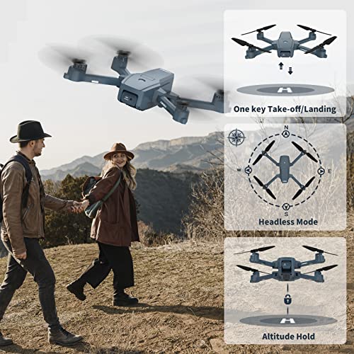 X15 Drone with Camera for Adults 4K, Foldable FPV Drones, RC Quadcopter Multirotors with 5G Transmission, Electronically Camera, One Key Start, Altitude Hold, 3D Flip, Custom Route, 2 Batteries