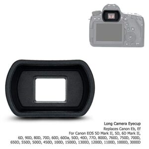 Soft Camera Eyecup Eyepiece Viewfinder Eyeshade for Canon EOS 6DM2 5DM2 6D 5D Mark II 90D 80D 77D 70D 60D 50D 4000D 2000D Rebel T100 T8i T7i T7 T6s T6i T6 T5i T5 T4i SL3 SL2 Replac Canon EB EF Eye Cup