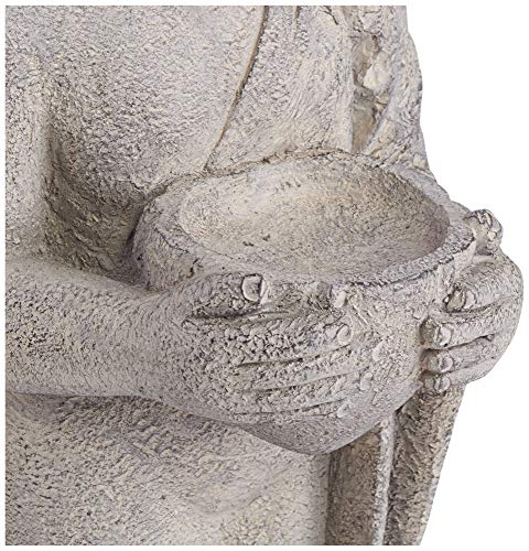 John Timberland Standing Buddha Asian Outdoor Statue 32" High Sculpture for Yard Garden Patio Deck Home Entryway Hallway