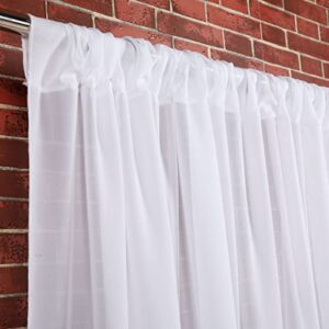 White Chiffon Sheer Backdrop Curtain for Wedding, Parties, White Arch Drapes for Backdrop Decoration,Wrinkle-Free 5ft x 7ft