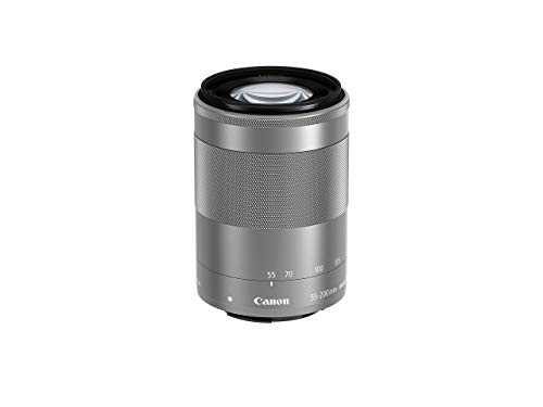 Canon EF-M 55-200mm f/4.5-6.3 Image Stabilization STM Zoom Lens (Silver) (Renewed)