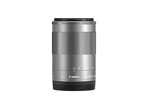 Canon EF-M 55-200mm f/4.5-6.3 Image Stabilization STM Zoom Lens (Silver) (Renewed)