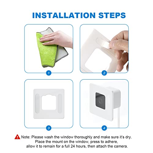 LANMU Window Mount Compatible with Wyze Cam V3/V2, Screwless Mount, Strong Adhesive Mounting Bracket, Suitable for Single Pane Glass