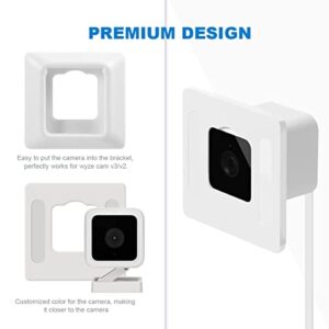 LANMU Window Mount Compatible with Wyze Cam V3/V2, Screwless Mount, Strong Adhesive Mounting Bracket, Suitable for Single Pane Glass