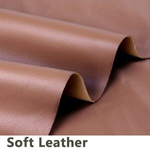 ZHOUZHOU Leather Bench Cushion,Long Thick Soft Sofa Swing Chair Cushion Pad,Non-Slip Waterproof Leather Chair Seat Mat for Outdoor/Indoor/Garden/Patio,Brown, 24*12inch