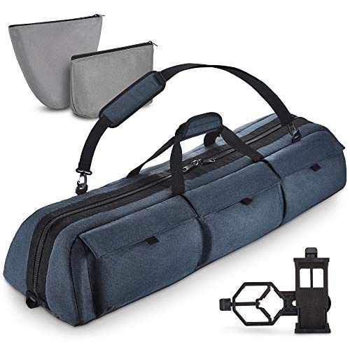 bagmate Multipurpose Telescope Bag – Shock-Absorbent Telescope Carrying Case with Adjustable Shoulder Strap and Extra Storage – Military-Grade, Water Repellent Camera Case by Rhino (40 Inches)