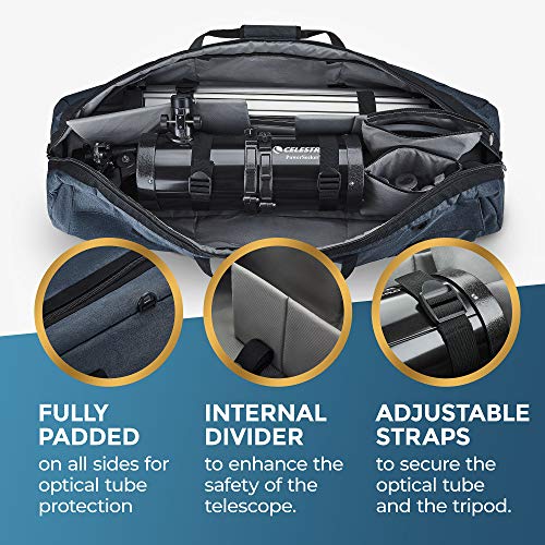 bagmate Multipurpose Telescope Bag – Shock-Absorbent Telescope Carrying Case with Adjustable Shoulder Strap and Extra Storage – Military-Grade, Water Repellent Camera Case by Rhino (40 Inches)