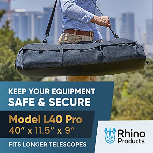 bagmate Multipurpose Telescope Bag – Shock-Absorbent Telescope Carrying Case with Adjustable Shoulder Strap and Extra Storage – Military-Grade, Water Repellent Camera Case by Rhino (40 Inches)