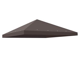 yescom 10’x10′ gazebo top replacement for 1 tier outdoor canopy cover patio garden yard coffee liqueur y0041010