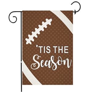 chengxun tis season of football game garden flag football sport sign flag 12.5*18 inches double sided outdoor yard decor flag