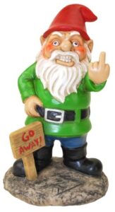 bigmouth inc garden gnome, funny lawn gnome statue garden decoration (go away)