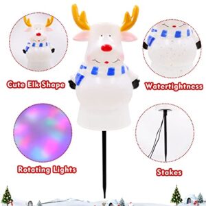 Angela&Alex Christmas Lights with Stake, 3 Packs Light up Led Reindeer Pathway Lights Watertight Christmas Light Decor for Christmas Outdoor Garden Lawn Decorations