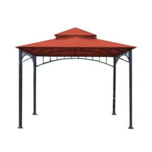 garden winds replacement canopy top cover for madaga gazebo – riplock 350 – terra cotta