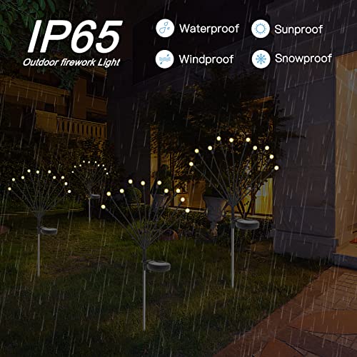 INFLELOS Solar Garden Lights - New Upgrade Solar Swing Lights, Wind Swing, Solar Outdoor Lights, Garden Patio Decor, High Flexible Wire and Heavy Duty Bulb Base, Warm White (2-Pack)